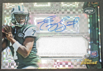 Geno Smith 2013 Topps Finest Rookie Patch Autograph Xfractor (8/15 ...
