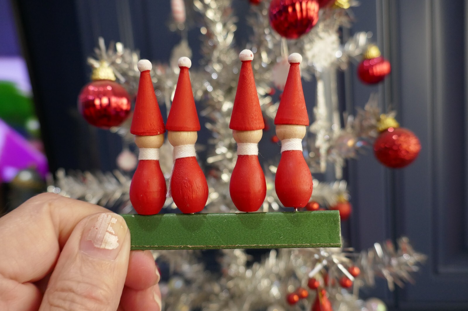 Vintage Swedish Handmade Wood Tomte Elf Decorations Figures Holline? | eBay