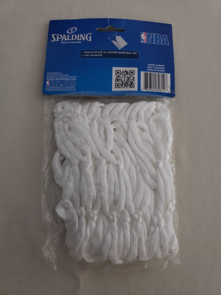 SPALDING White Basketball Net NBA Logo All-Weather Outdoor NEW NIP | eBay