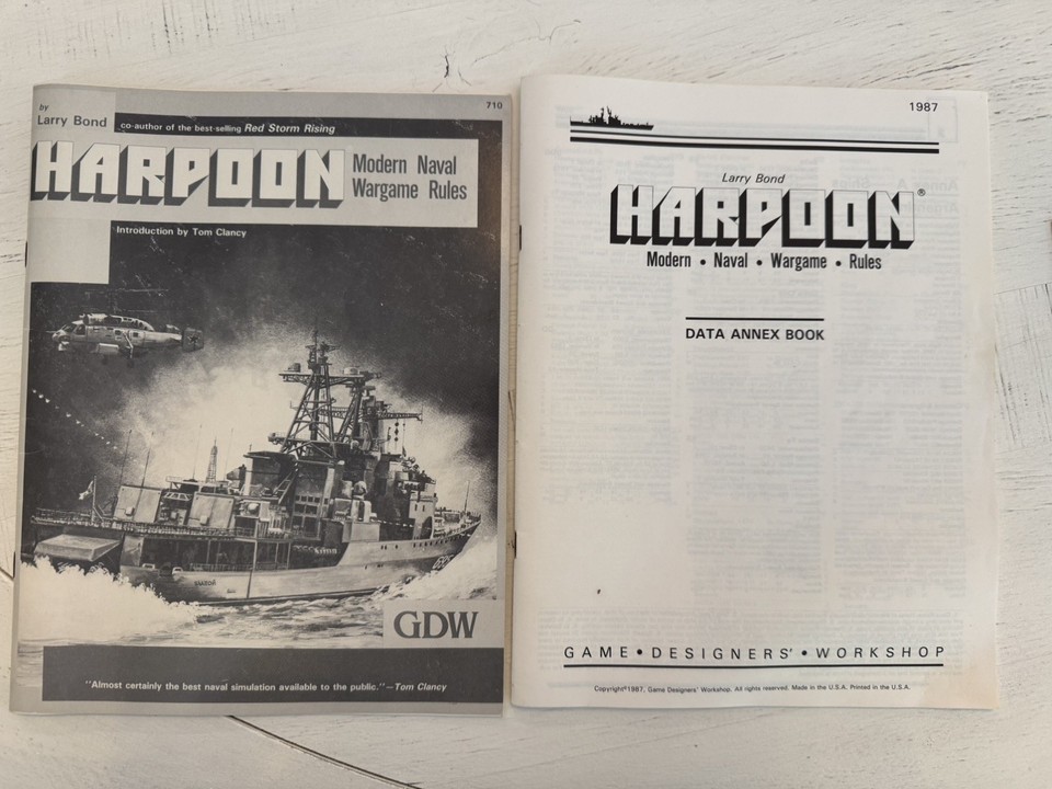 Harpoon Modern Naval Wargame Rules 1987 GDW Board Game Naval Simulation ...