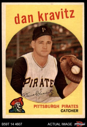 1959 Topps #536 Danny Kravitz Pirates 6 - EX/MT | eBay