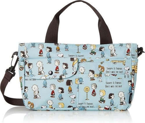 Peanuts Snoopy 2way Mini Tote Bag In-Bag 6029 Bus Stop Blue Eco Bag Polyester | eBay