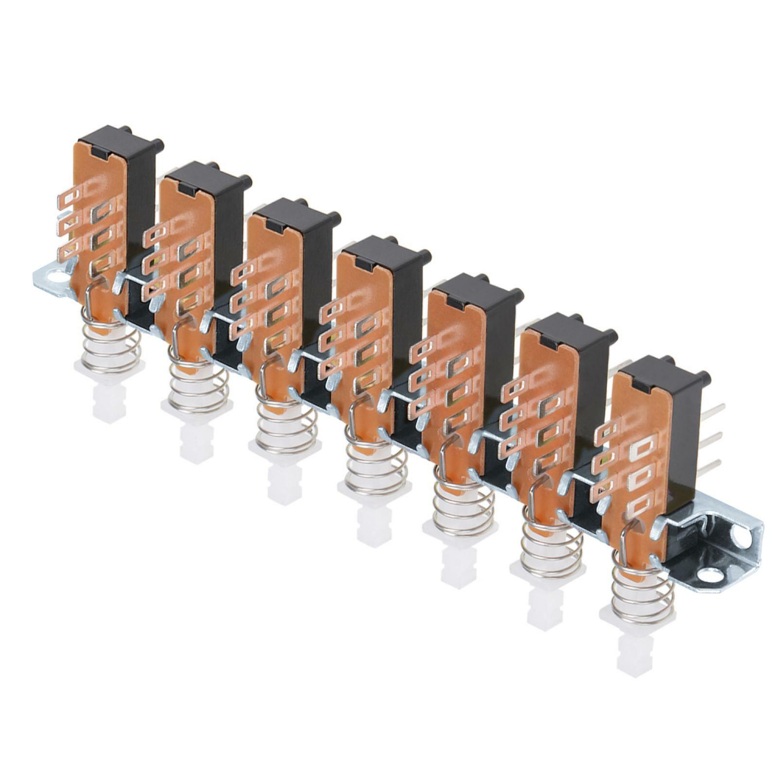 Interlock Push Button Switch Piano Type DPDT 6 Pin 7 Row | eBay