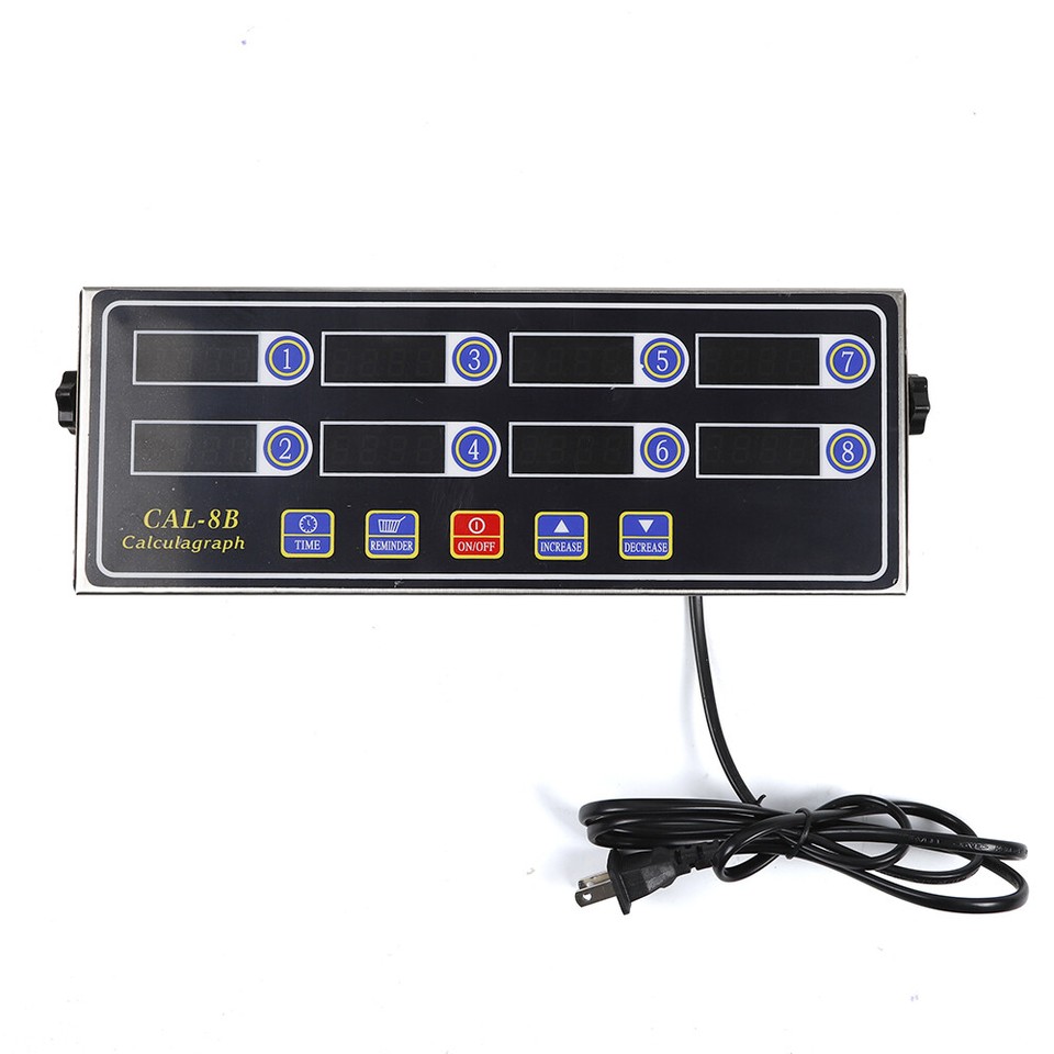 8 Channel 110V Digital timer CAL-8B Burger basket shaking timing ...