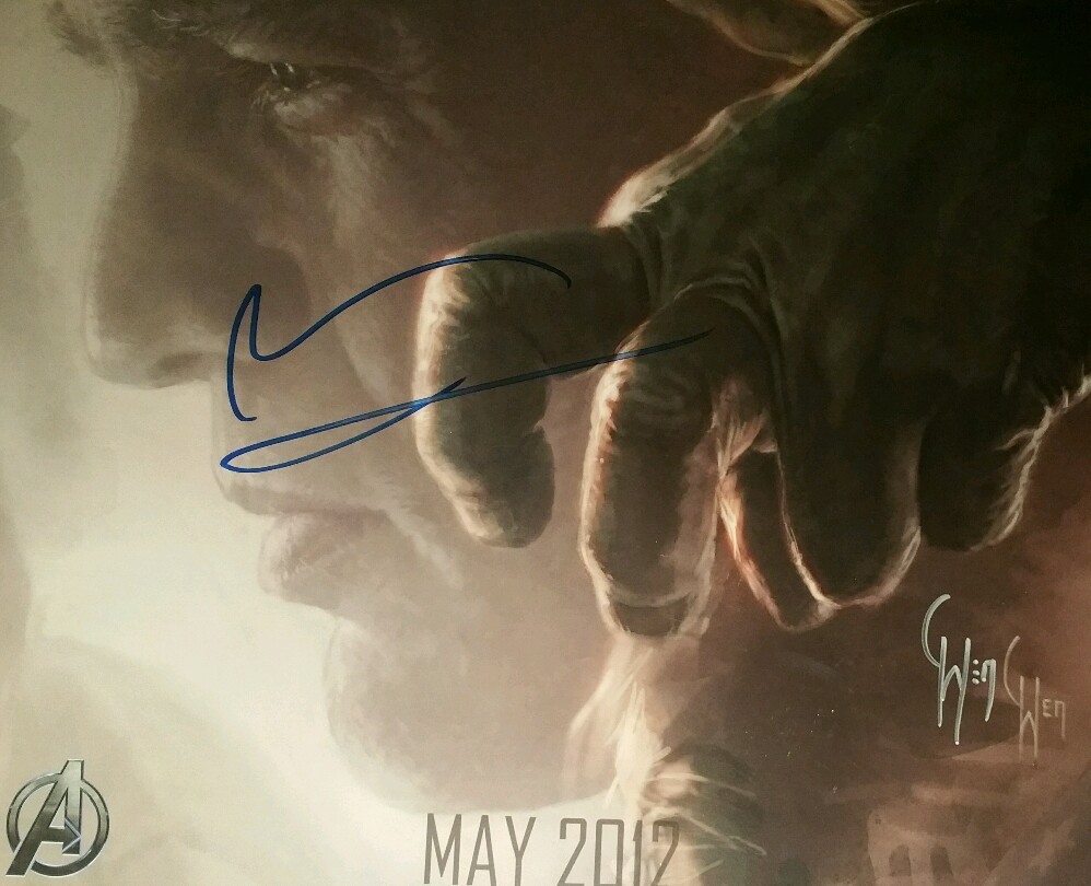 Mark Ruffalo Incredible Hulk Signed Poster Authentic Autograph Avengers ...