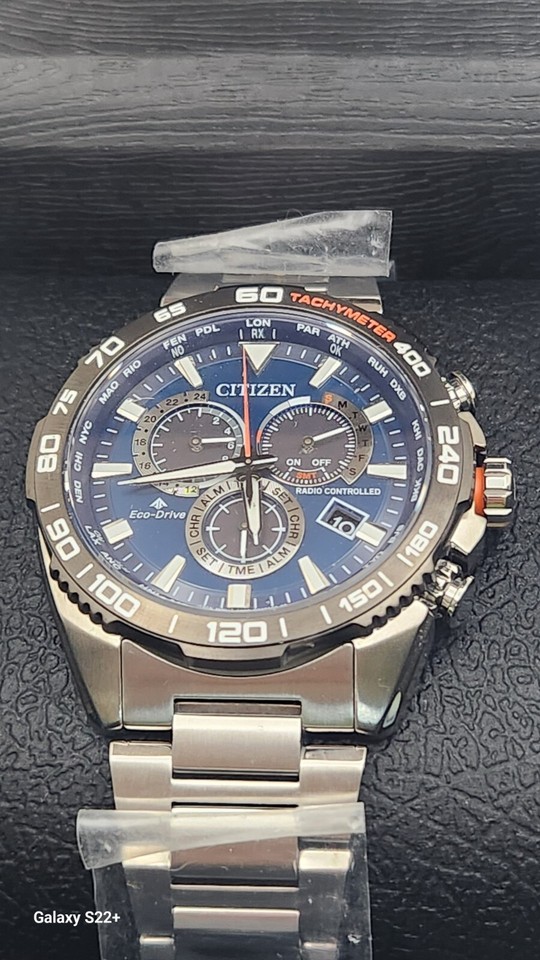 Citizen Promaster Land Eco-Drive Chronograph Men's Blue Dial Watch ...