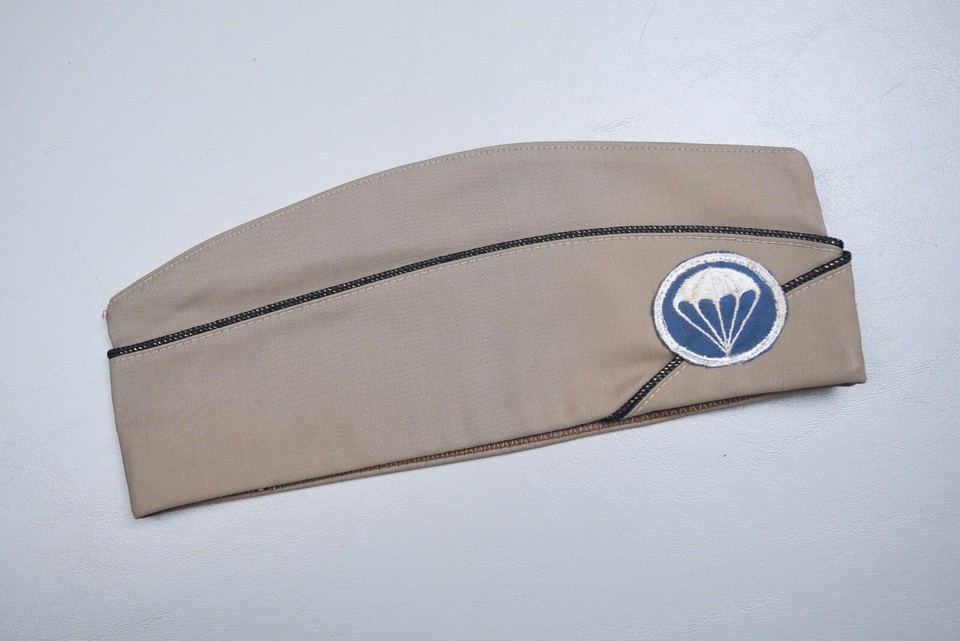WWII U.S. PARACHUTE INFANTRY REGIMENT COLONEL’S KHAKI OVERSEAS CAP ...