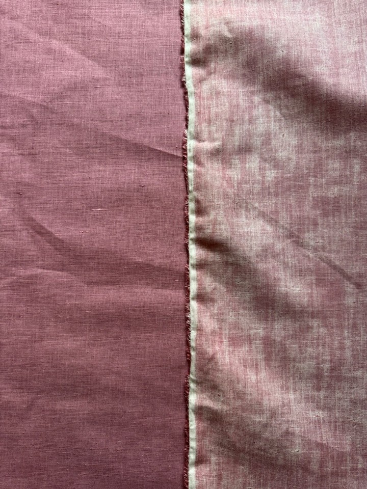 Linen Fabric with Right Side Sundown Color Light Weight 59” Wide By The ...