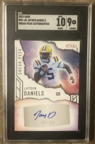 2023 SAGE Low Series - Sneak Peek Autographs #SPA-JD Jayden Daniels (AU ...