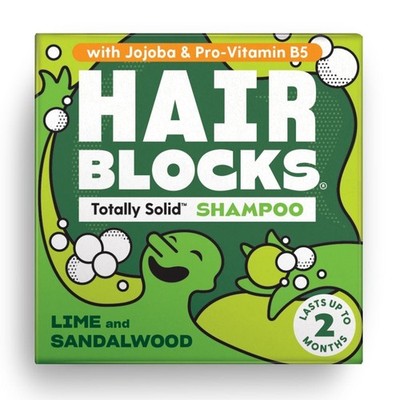 Shower Blocks Hair Blocks Solid Shampoo - Lime & Sandalwood 85g - 2 ...