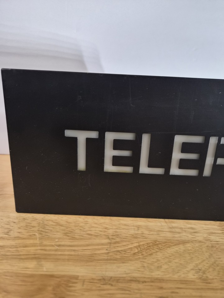 Vintage Nostalgic Telephone Light Box Sign 18x6x5 Tested w/video | eBay