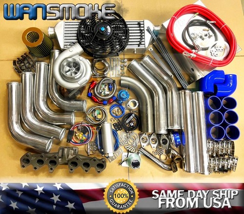 T76 Turbocharger T4 Turbo Kit 3"Vband for 2JZ-GTE 93-98 Supra MK4 IS300 ...