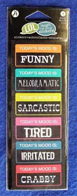 6pc Today's Mood Is Funny, Sarcastic, Tired+++ Theme LOL Stickers Laugh ...