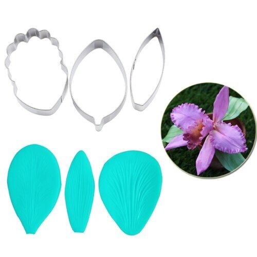 Orchid Petal Flower Mold Cymbidium Cattleya Cutter Cake Tool Resin Clay ...