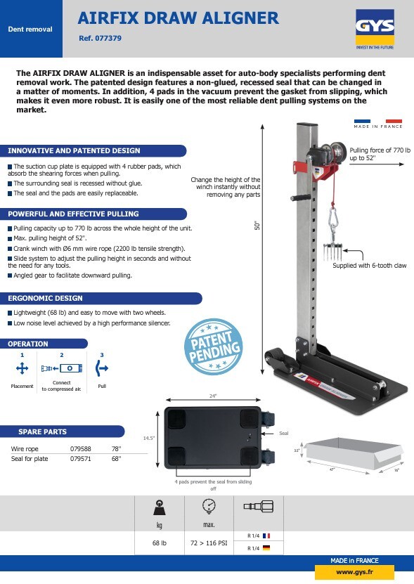 AIRFIX DRAW ALIGNER GYS 077379 Airfix Draw Aligner PRO Dent Puller | eBay UK