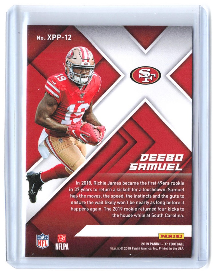 2019 Panini XR #XPP-2 Deebo Samuel RC X-PONENTIAL INSERT /149 | eBay