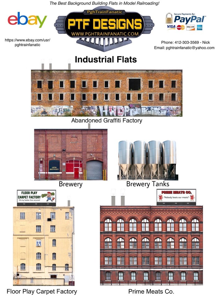 HO Scale POWER PLANT ⚡️ - Building Flat/ front w/LEDs -scratch built 1: ...