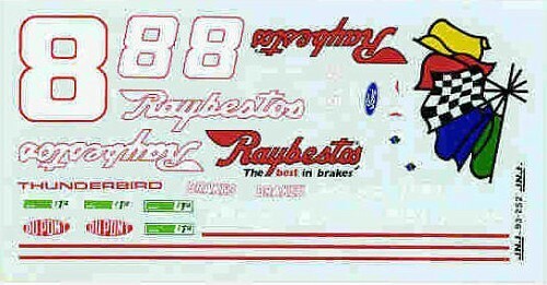 JNJ #8 Raybestos 1993-Sterling Marlin 1/24 waterslide Nascar decal | eBay