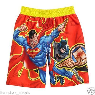 Justice League Superhero Toddler Boys Swim Trunks Batman Superman NWT ...