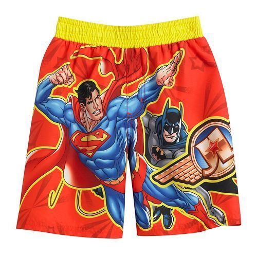 Justice League Superhero Toddler Boys Swim Trunks Batman Superman NWT ...