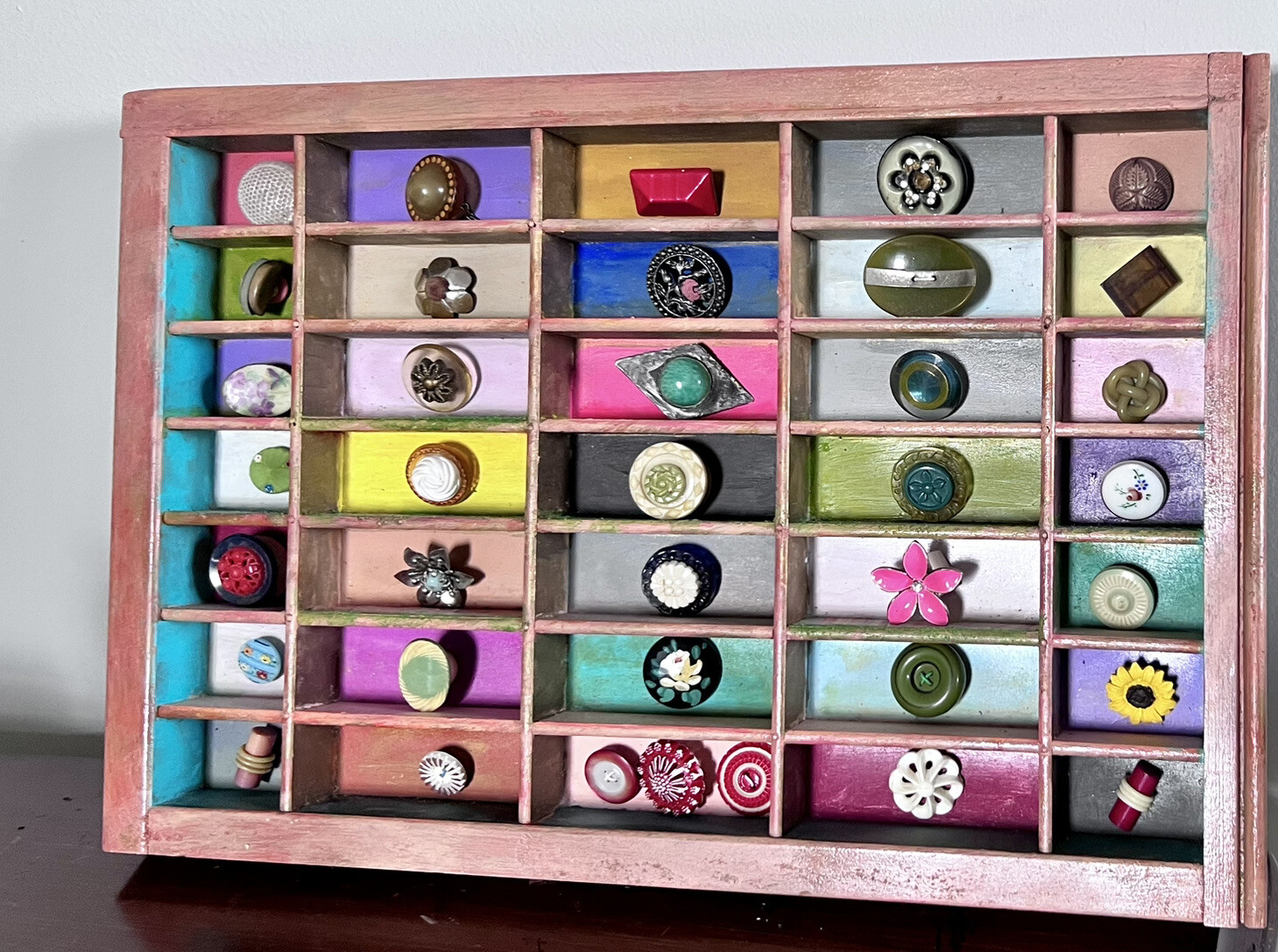 Antique Button Art Farmhouse | eBay