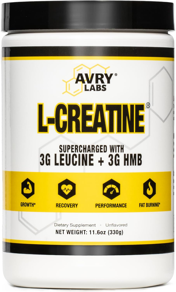 L-CREATINE Supplement: Creatine Monohydrate W/Leucine Amino Acid and ...