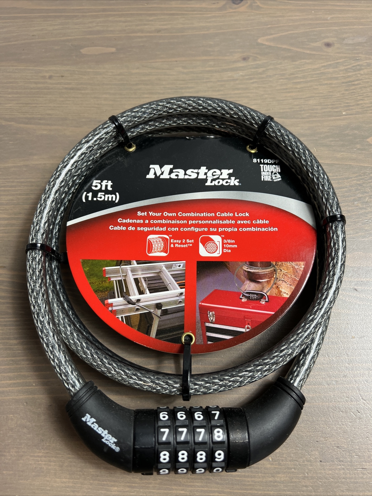 Master Lock 8119DPF Combination Barrel and Cable Padlock for sale ...