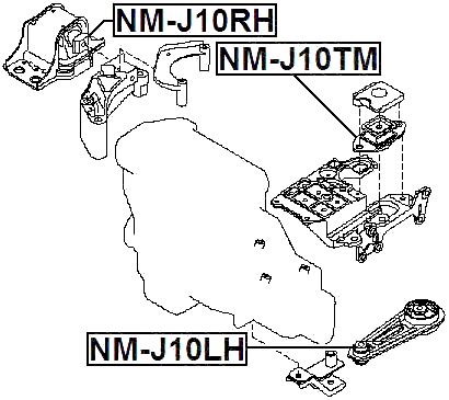 Transmission Mount Fits Nissan 11220-JD000, 112204AA0A, 6001548160 | eBay