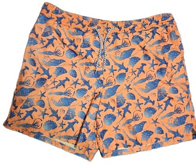 Southern Tide Swimming Board Shorts Mens Size Small Blue Shark Tropical ...