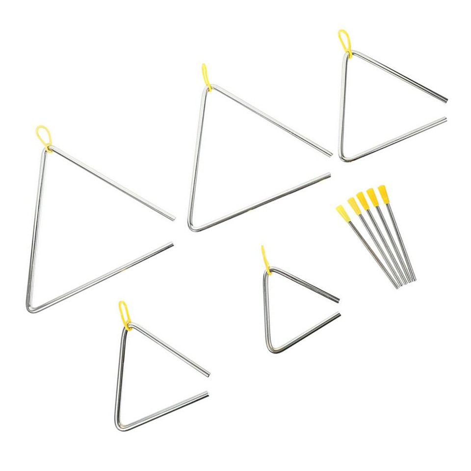 5 Sets Kids Triangle Bell Hand Percussion Instrument Musical ...