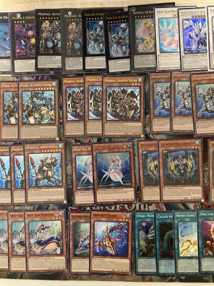 Yugioh Mermail Atlantean Deck Poseidra Abysspike Abyssrhine Squad ...