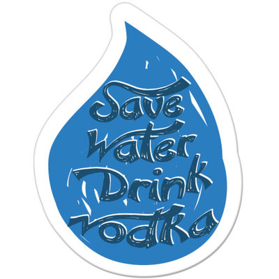 Save Water Drink Vodka Funny car bumper sticker decal 5" x 4" | eBay