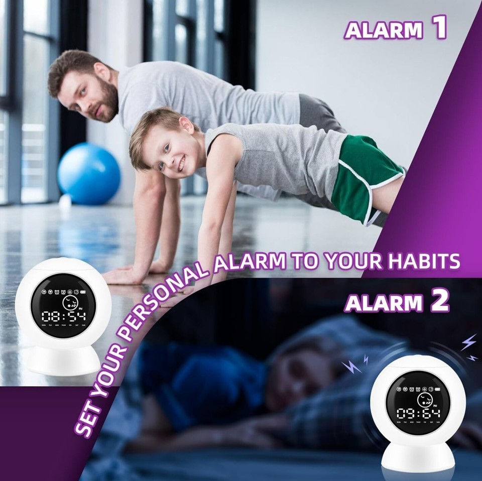 LitEnergy Alarm Clock Star Projector for Kids Bedroom, Bluetooth Speaker | eBay