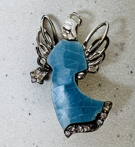 Vintage Liz Claiborne Blue Angel Pin Brooch 2” | eBay