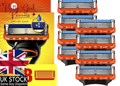 8x Compatible Razor Blades for Gillette Fusion 5 Proglide Shaving ...