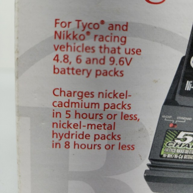 RC Car Battery Pak Charger RadioShack 23-327 Nicd/nimh Tyco Nikko 4.8v ...