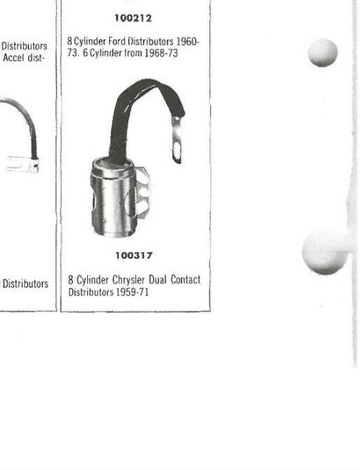 NOS Accel 100317 FITS MOPAR 8 CYLINDER TWIN POINT 59-70 Condenser ...