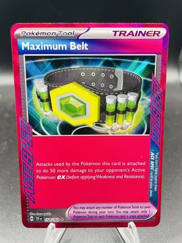 Pokemon Maximum Belt 154/162 Temporal Forces ACE SPEC Ultra Rare Holo ...