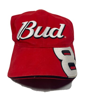 Dale Earnhardt Jr. Red Number 8 Budweiser Hat | eBay