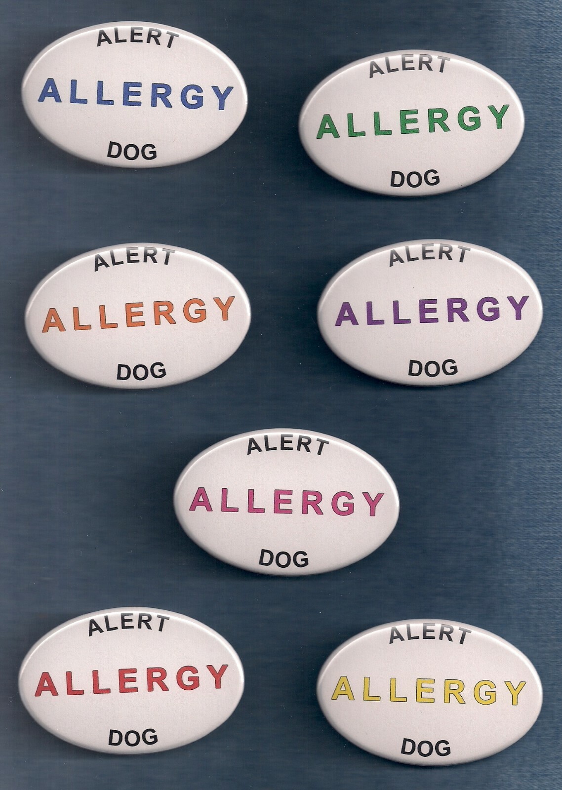 ALLERGY ALERT DOG - 7 colors - service dog vest button w/pin back | eBay