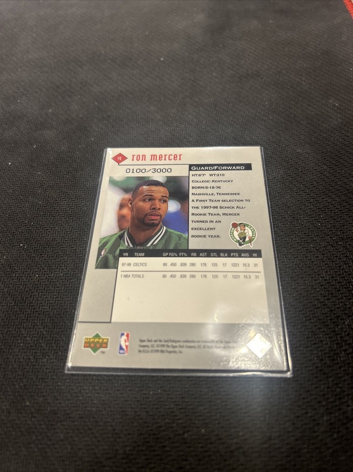 1998-99 Black Diamond Ron Mercer Card #19 #100/3000 | eBay