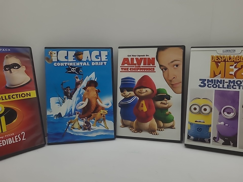 Animation Dvd Lot 6 Movies Disney Pixar Ice Age Alvin And The Chipmunks ...