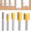 5 Pcs 1/4" Shank Straight Router Bit Set Wood Milling Cutter ...