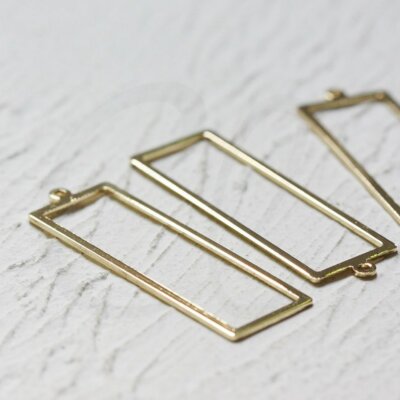One Piece Premium Gold Plated Rectangle Charm - 46x15mm (CW-4244C) | eBay