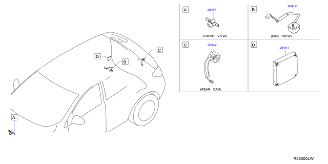 Genuine Nissan Connector-auxiliary Audio System 284h3-5aa1a for sale ...