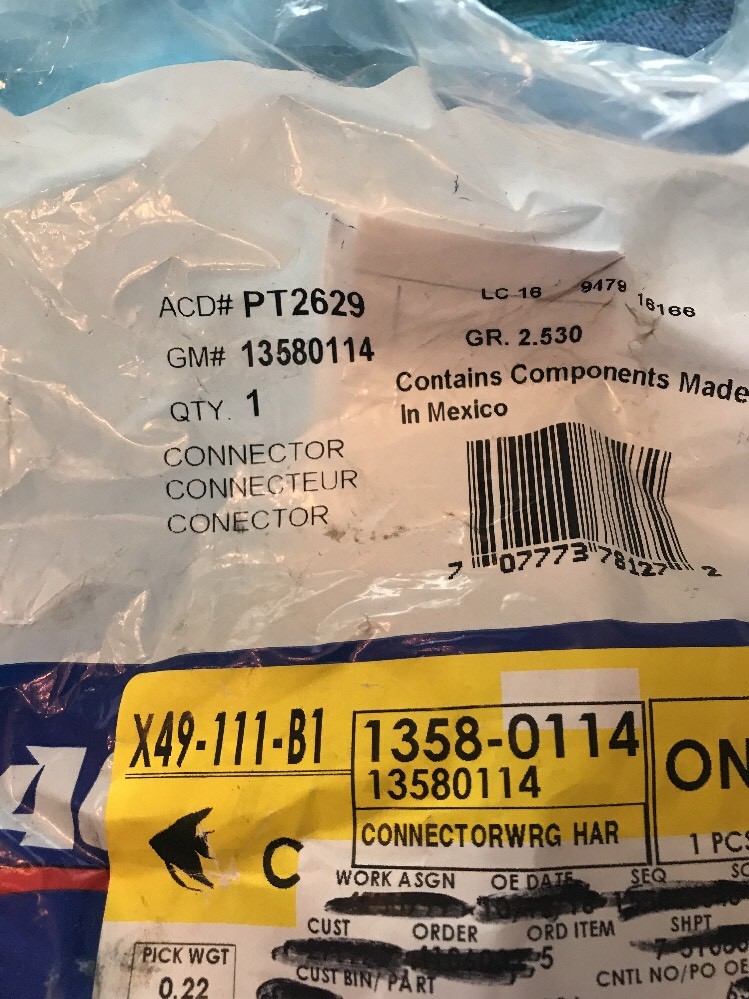 Genuine GM 13580114 Inline Connector to Oxygen Sensor | eBay UK