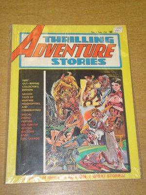 THRILLING ADVENTURE STORIES #1 FN SEABOARD US MAGAZINE SAVAGE TALES OF ...