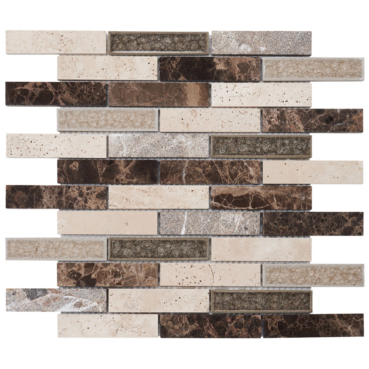 Glass Travertine Tile Backsplash