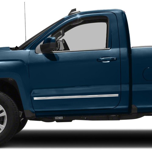 Diamond Grade 2pc 1 1/8" Side Molding Overlay for 14-18 Chevy Silverado ...