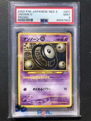 2000 Pokemon Japanese PROMO Neo 2 Discovery Unown O #201 PSA MINT 9 | eBay